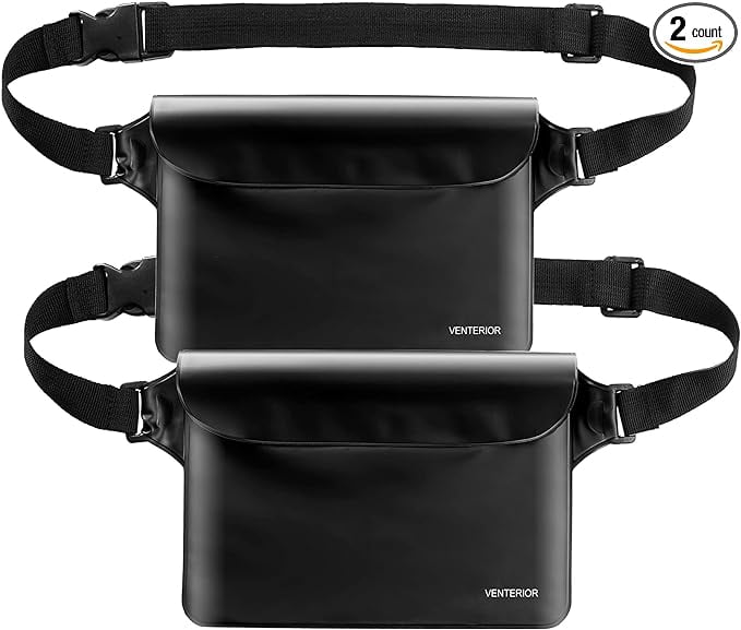 Waterproof Waist Pouch 2-Pack | Beach Accessories Dry Bag Waterproof ...