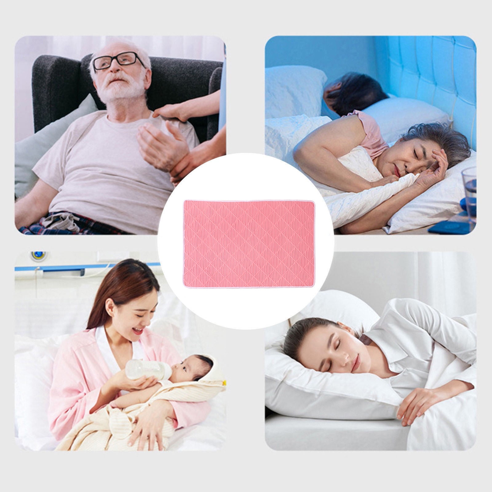Waterproof And Washable Large Bed Pad For Adults Elderly Care 47.24x31 ...