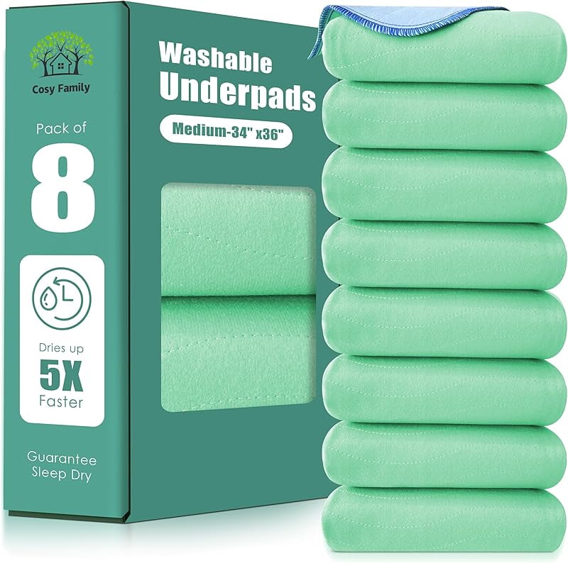 Waterproof Washable Underpads, 34" x 52" - Heavy Absorbency Reusable ...