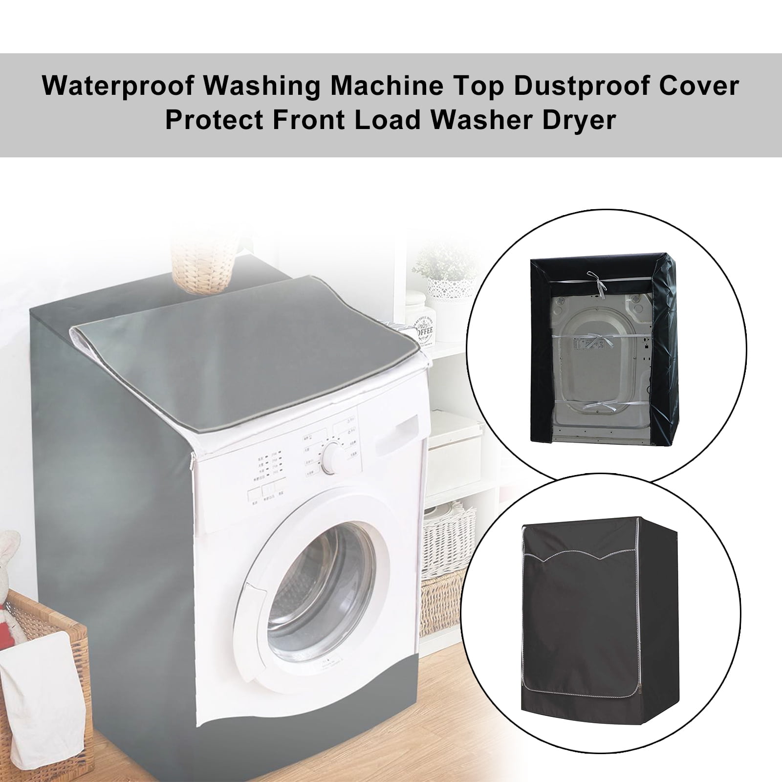 Waterproof Washing Machine Top Dustproof Cover Protect Front Load ...