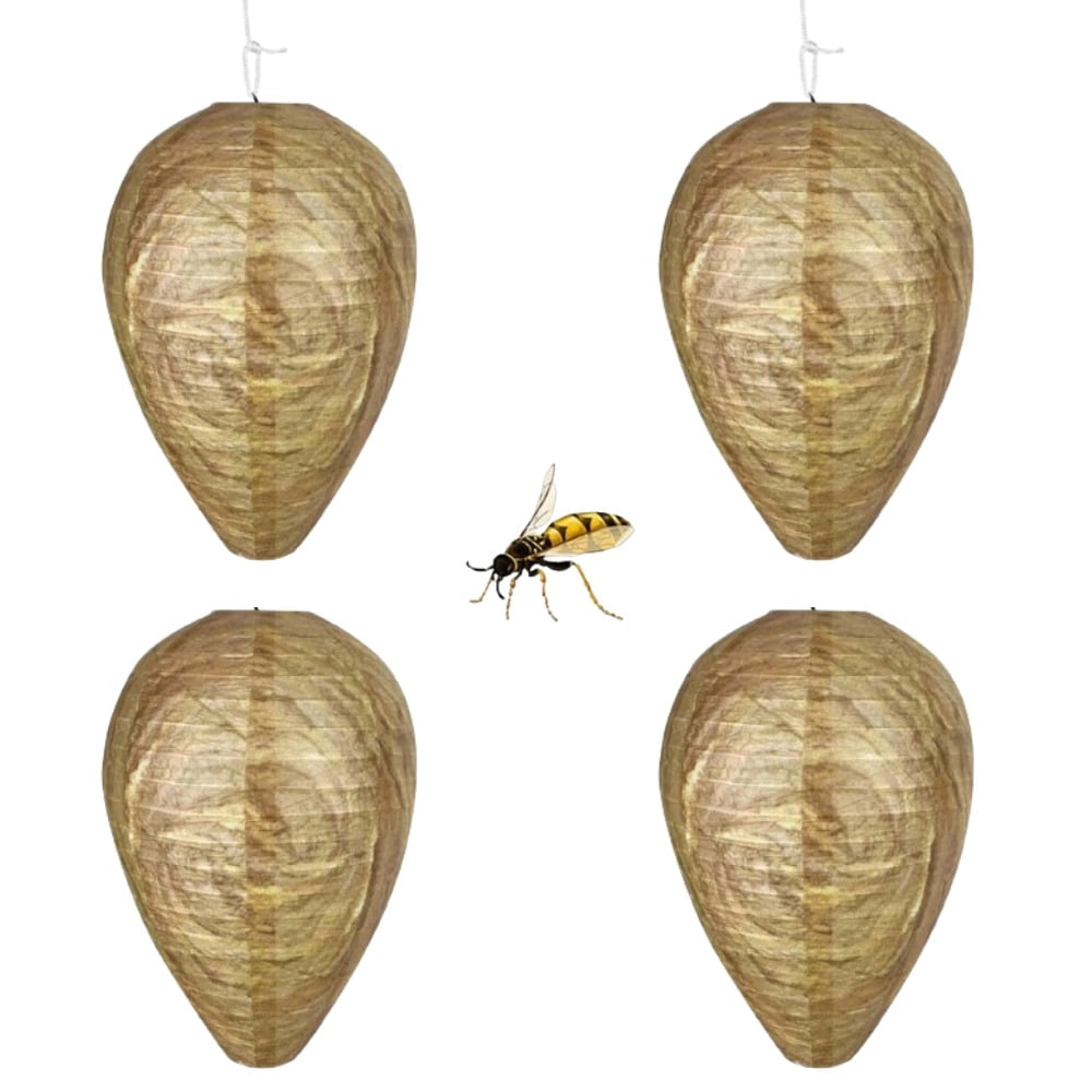 Paper Wasp Nest Decoy Hanging Wasp Deterrent for Wasps Hornets Yellow ...