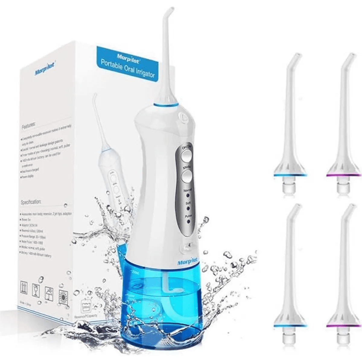 Waterproof Water Flosser, 3 Mode Design Large Capacity Water Tank ...