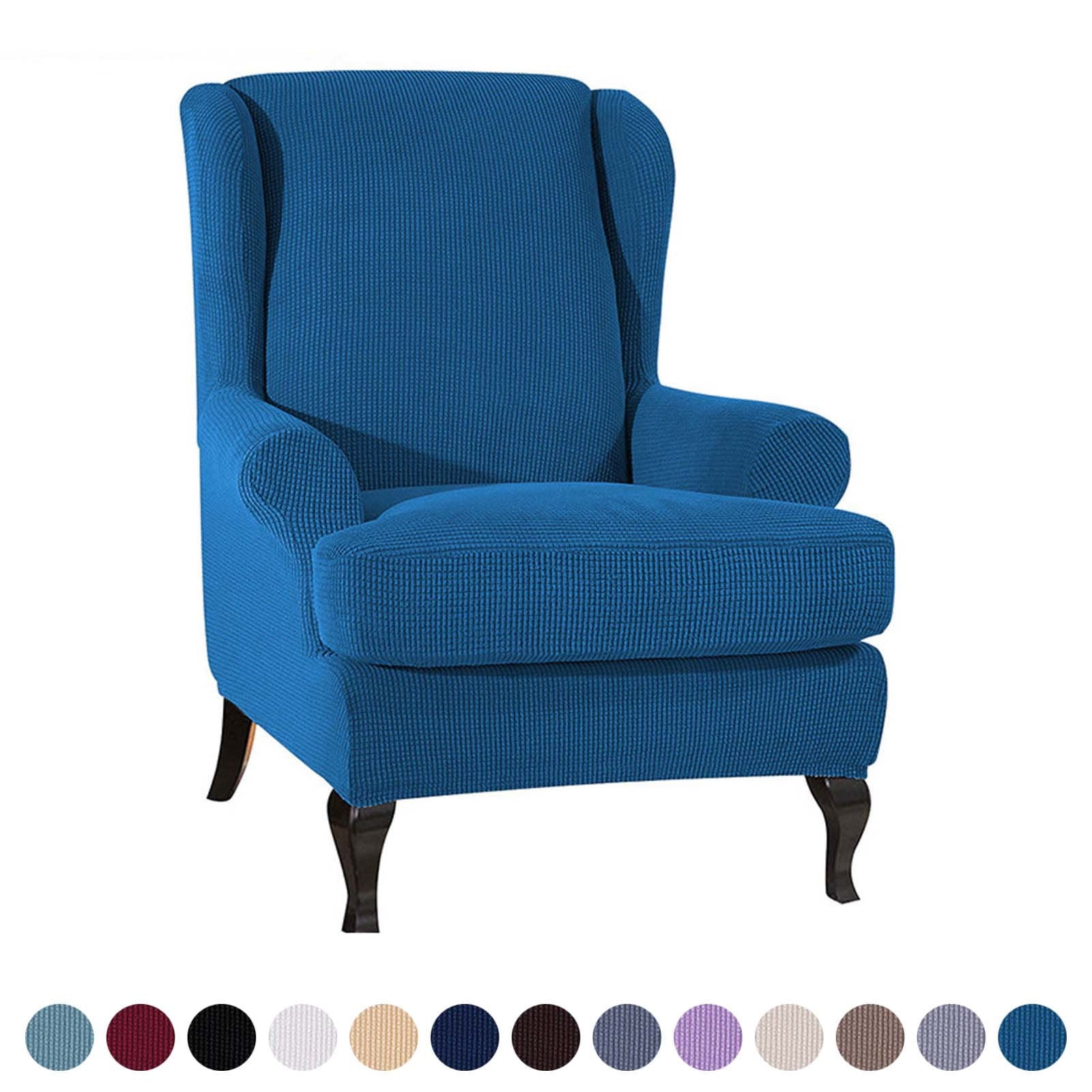 Waterproof Wingback Chair Covers With Elastic Bottom Furniture ...