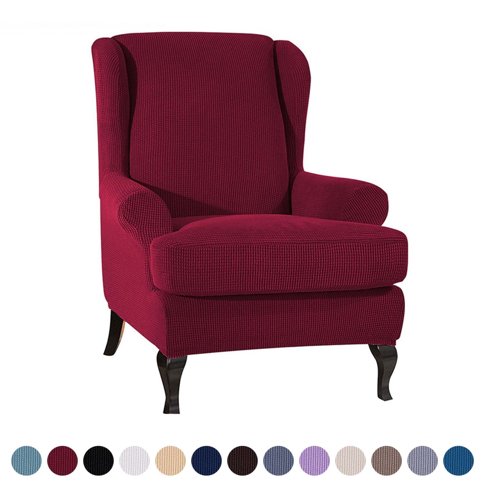 Waterproof Wingback Chair Covers With Elastic Bottom Furniture ...