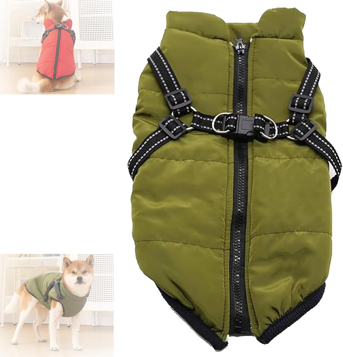 Waterproof Winter Dog Jacket with Built-in Harness, All-Weather ...