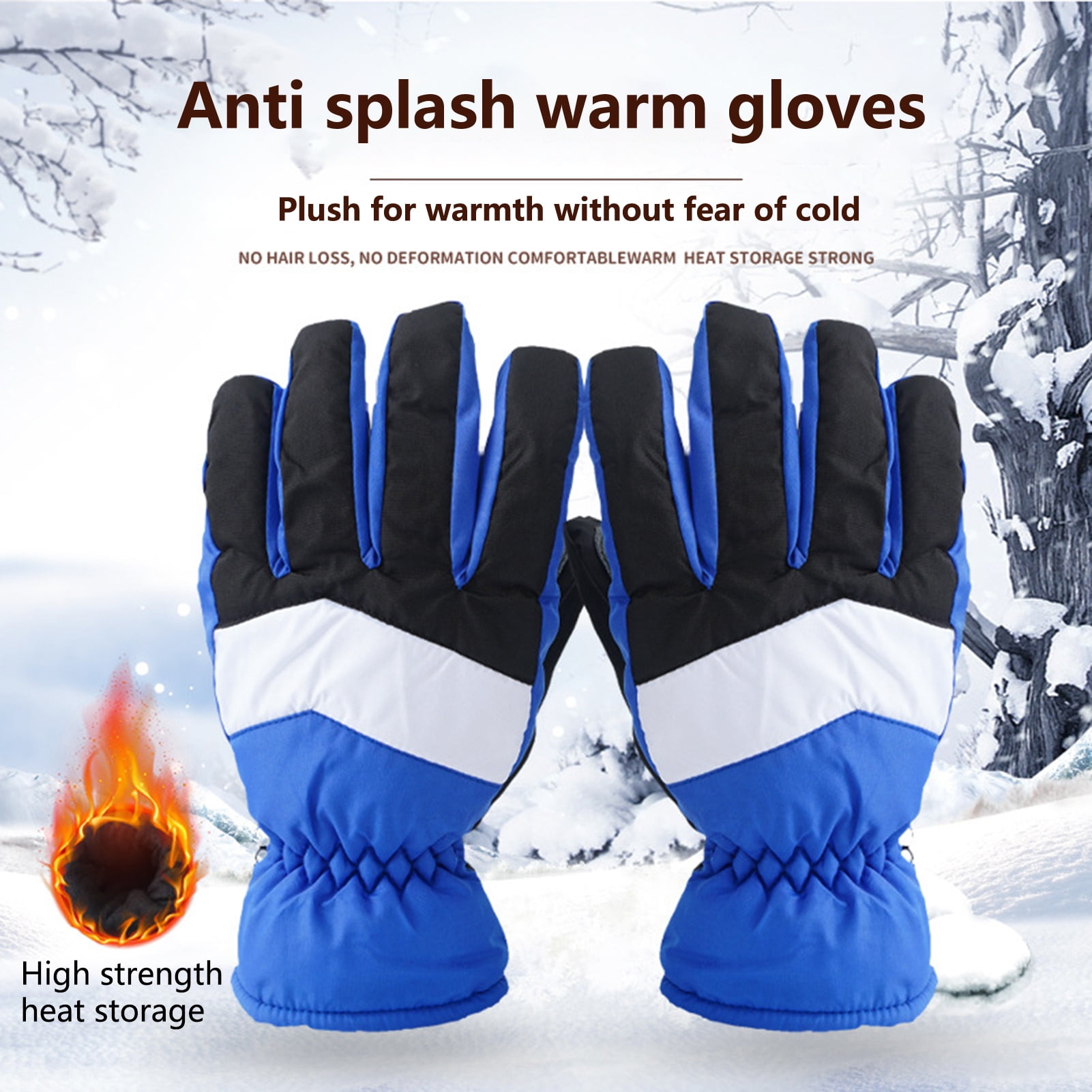 Waterproof Women/Mens Ski Gloves Winter Warm 3M Thinsulate Snowboard ...