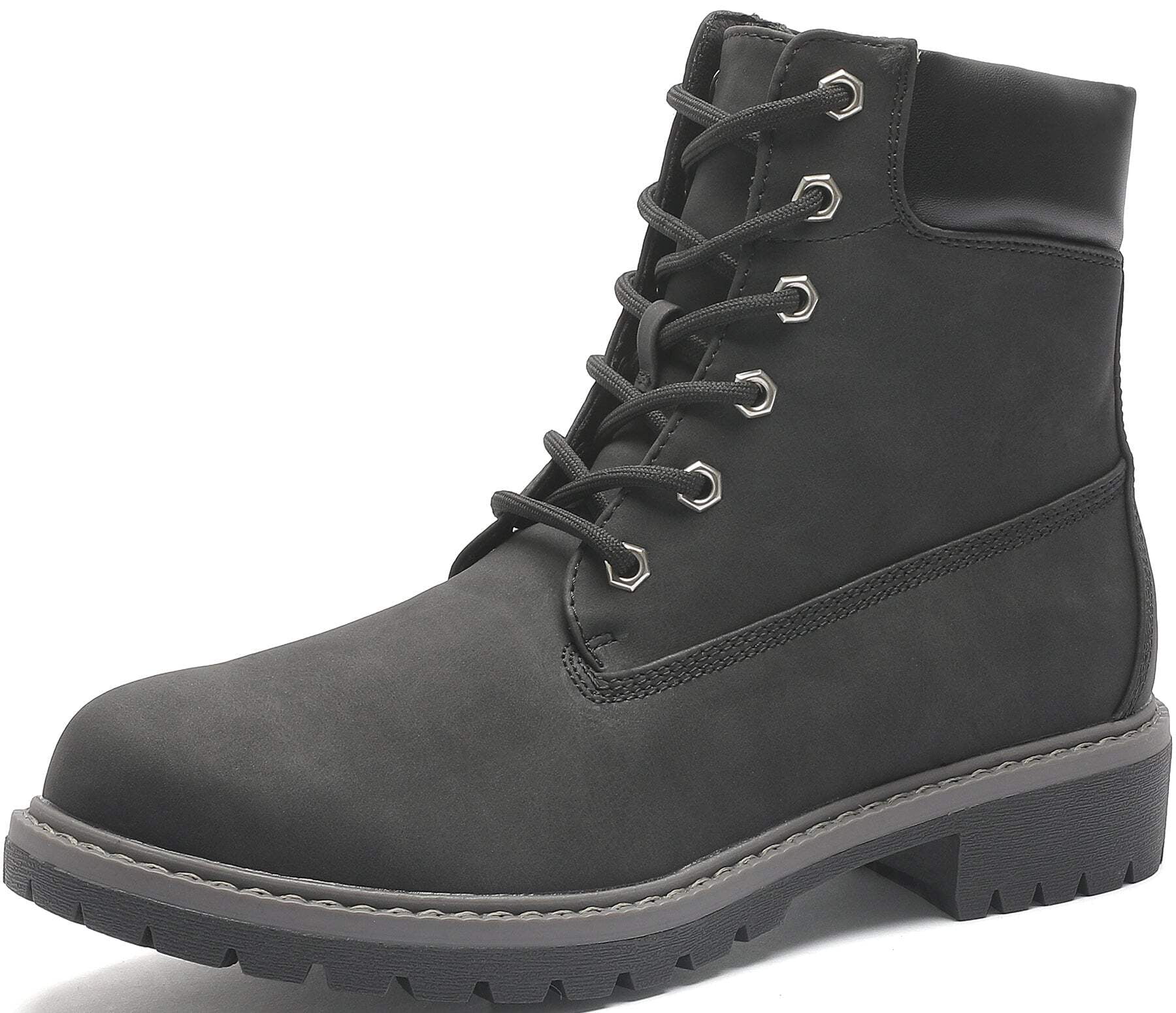 Waterproof Women's Work Boot, Non-Slip Rubber Sole, High Top Black ...