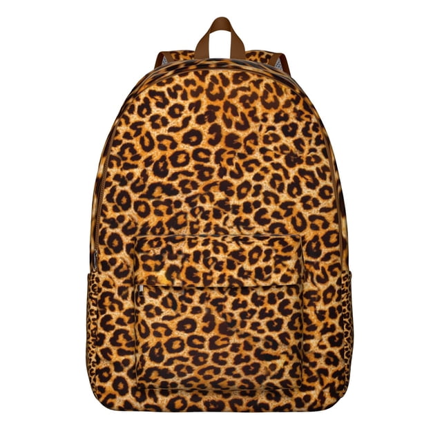 Waterproof backpack with classic cheetah pattern and adjustable ...