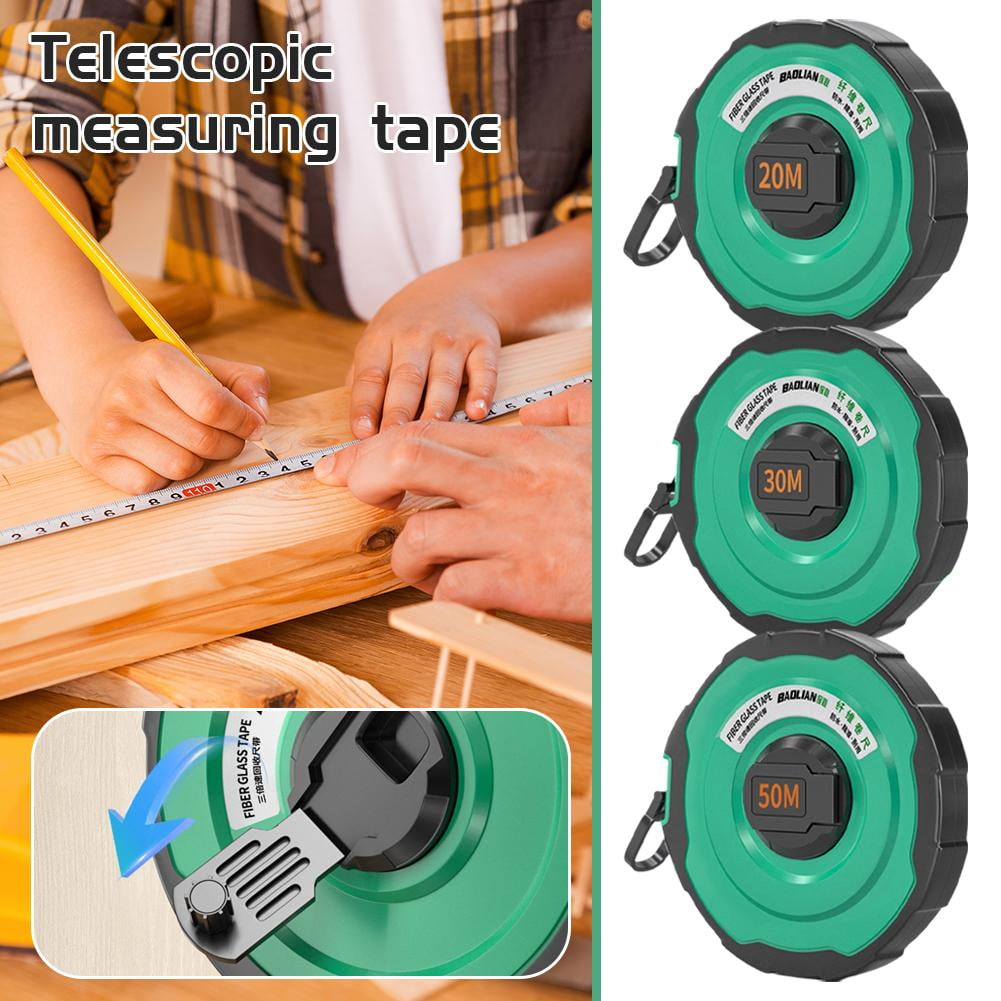 Waterproof fiber leather tape measure with rubber tape measure 50m/30m ...