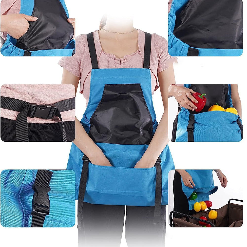Waterproof gardening apron for easy harvesting of weeds and fruits (4 colors) Blue Smile Home ...