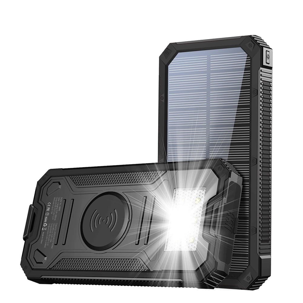 Waterproof wireless charging solar charger 20000 mAh fast charging ...