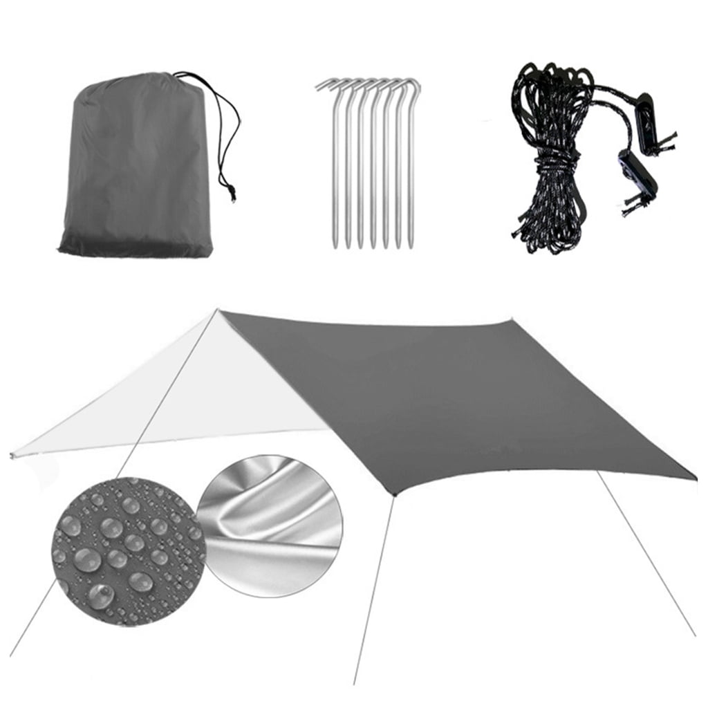 Waterproofed Camping Tarps Set Sun Protecting Outdoor Awnings Canopies ...
