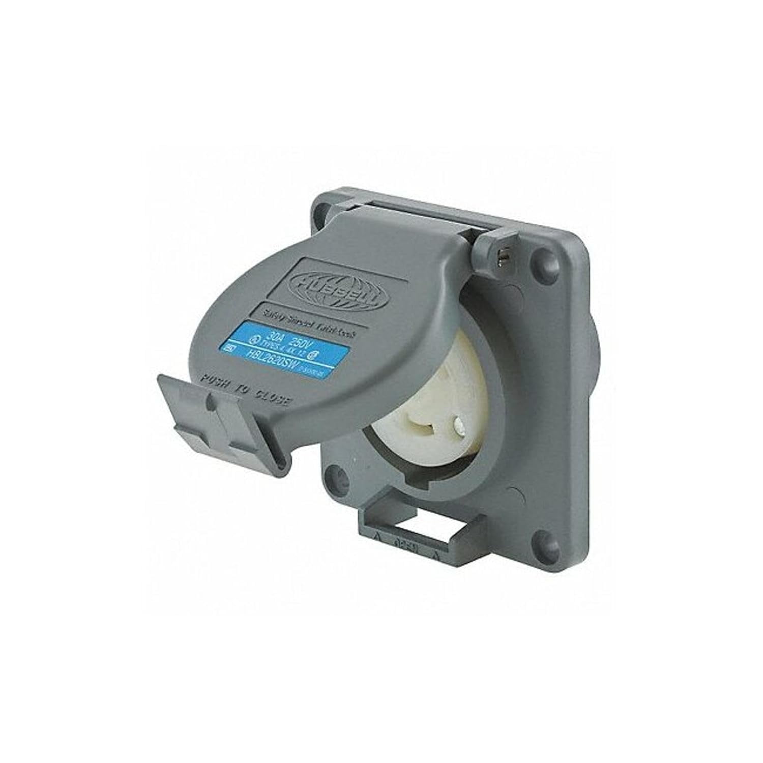 Watertight Locking Receptacle, 30, Gray - Walmart.com