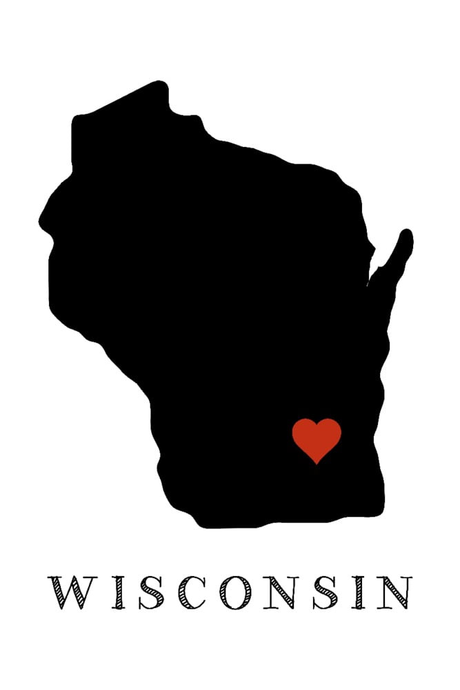 Watertown, Wisconsin, State Outline (16x24 Giclee Gallery Art Print ...