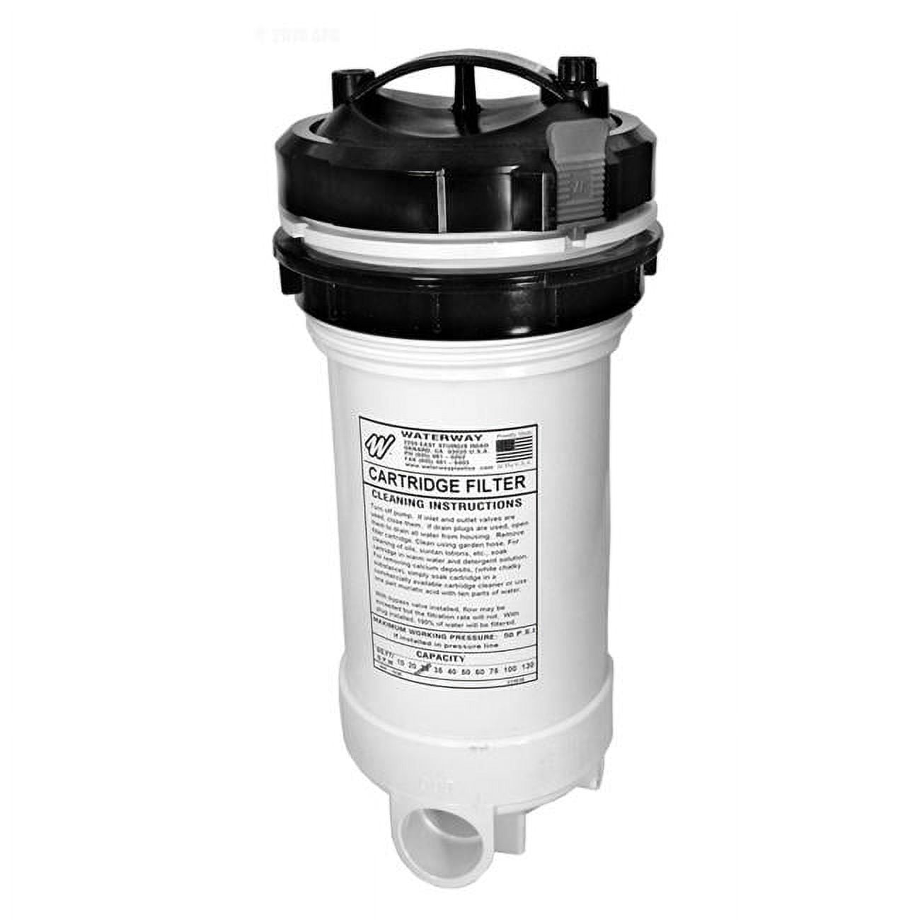 Waterway 500-2500 1.5" 25 Sq. Ft. Top Load Filter w/ Cartridge & Plug ...