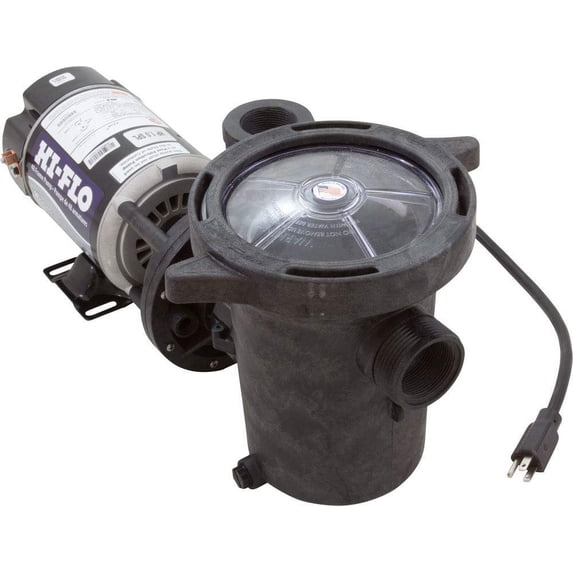 Waterway 1 HP Hi-Flo Swimming Power Pool Pump, Side Discharge 48-Frame ...