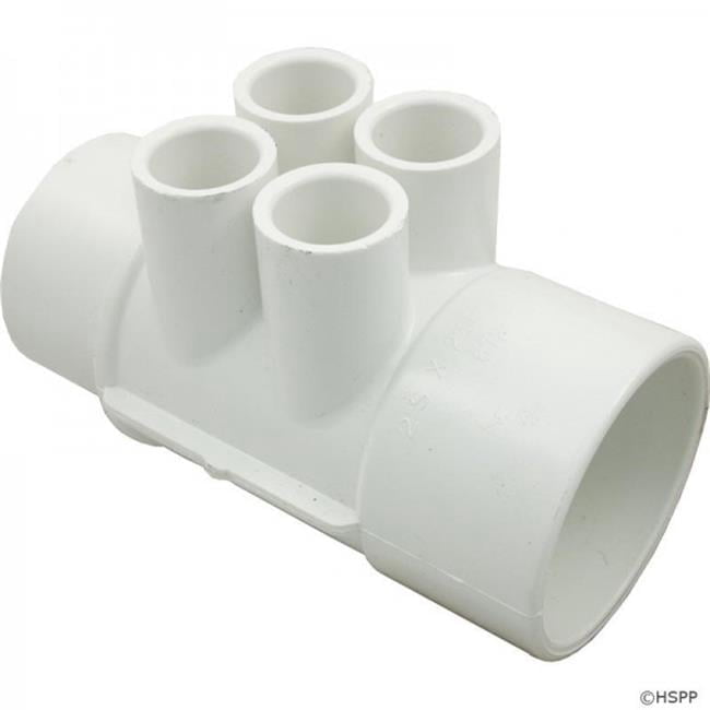 Waterway Plastics 2 in. x 2 in. Spg Manifold Pvc Waterway Pipe - 4 Port ...