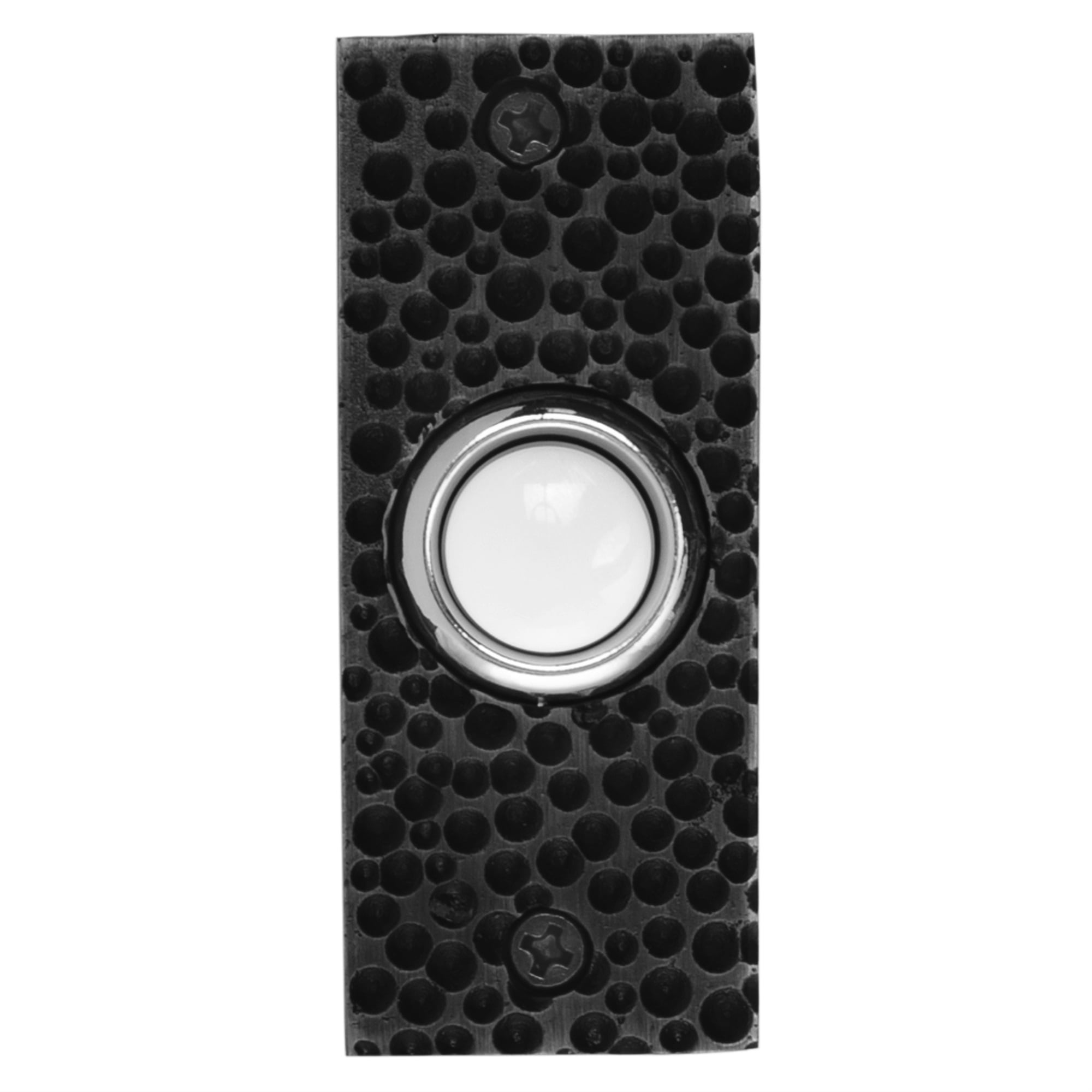 Waterwood Solid Brass Small Hammered Plate Doorbell in Black - Walmart.com