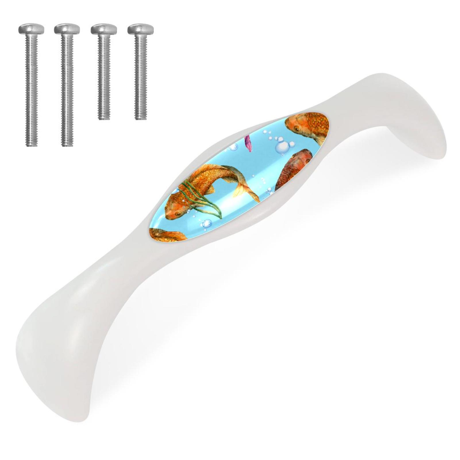 Wath Carps Knob 4 Pack Arched Drawer Pulls Crystal Glass White Knobs ...