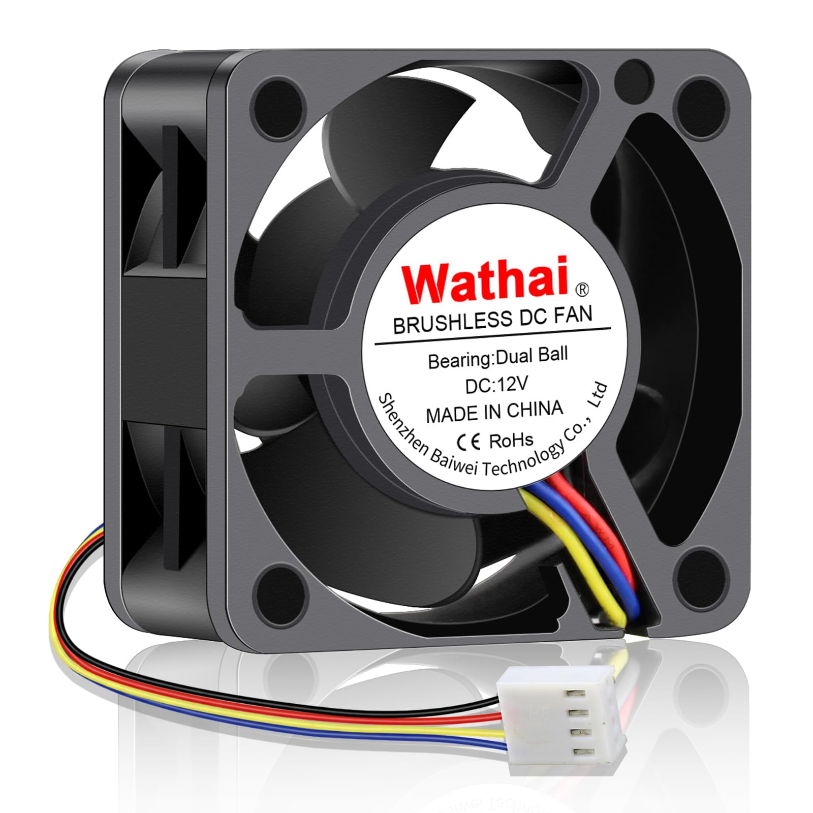 Wathai 40mm x 20mm KEF16 PWM Computer Fan 12V Duall Ball for 1U Servers ...