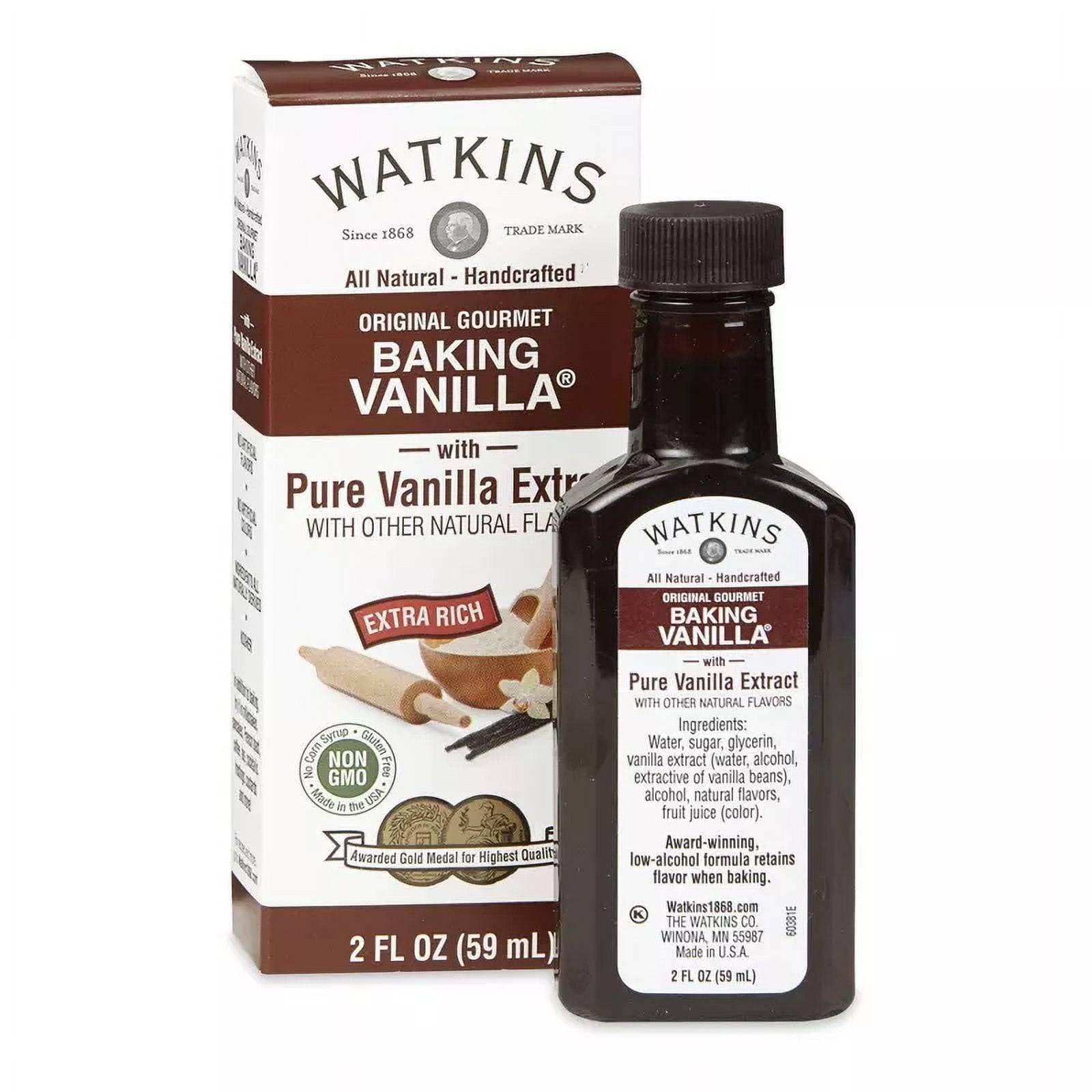 Watkins Baking Vanilla Extract 2oz (Pack of 4) - Walmart.com