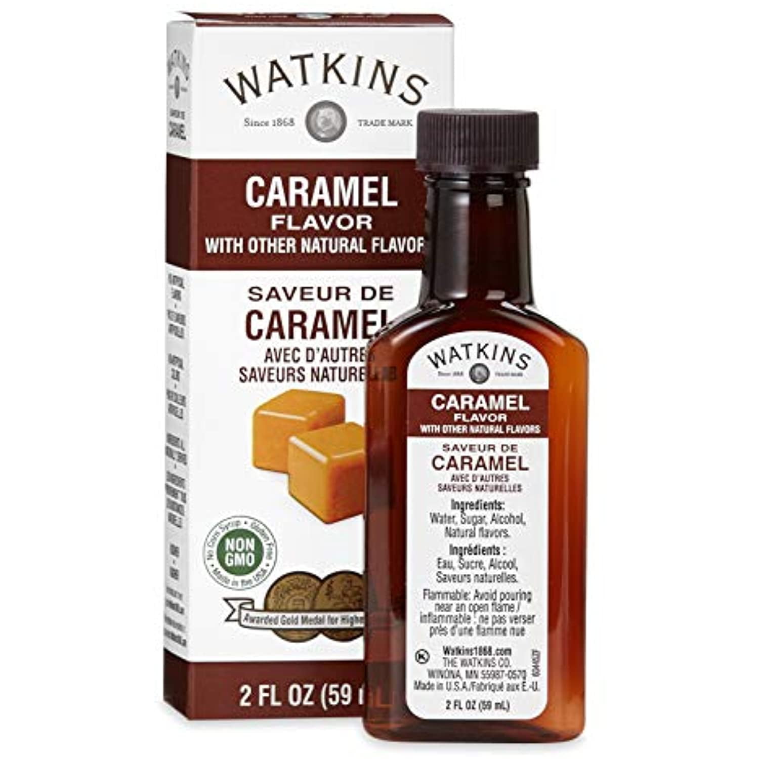 Watkins Caramel Flavor, 2 Oz. Bottles, Pack Of 6 (Packaging May Vary ...