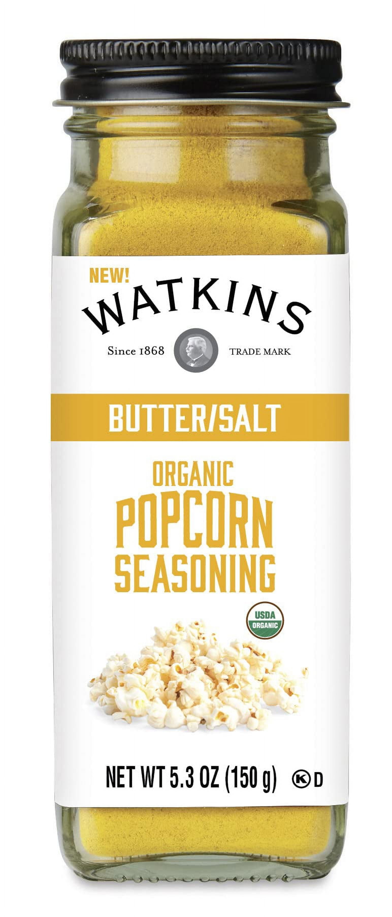 Watkins Gourmet Organic Butter MFF30 and Salt Popcorn Seasoning, 5.3 oz ...