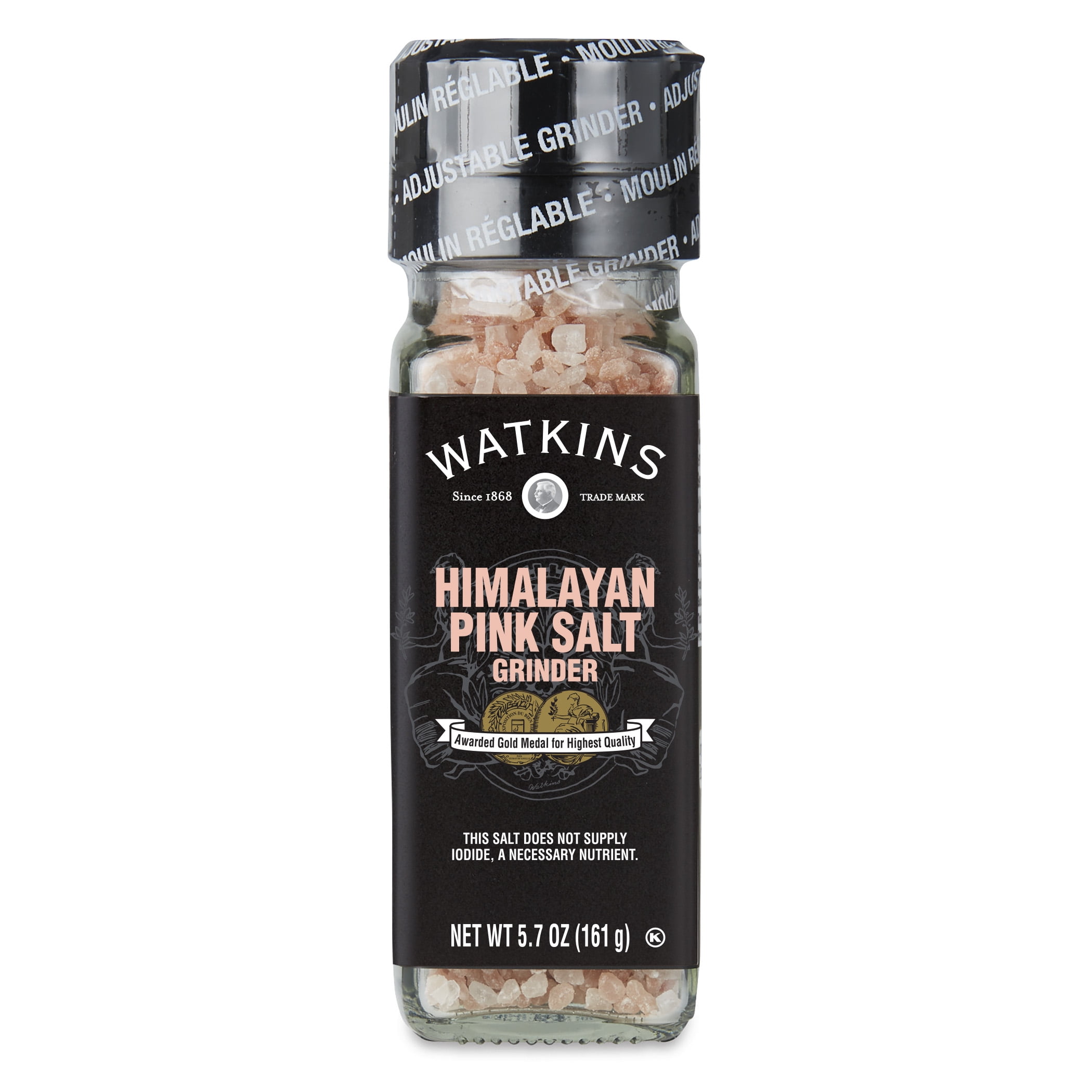 Watkins Gourmet Organic Spice Grinder, Himalayan Pink Salt, 5.7 oz ...