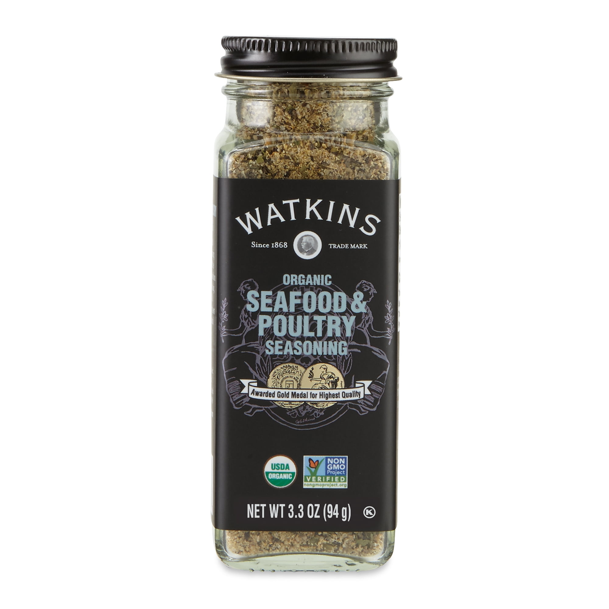 Watkins Gourmet Organic Spice Jar, Seafood and Poultry Seasoning, Bold ...