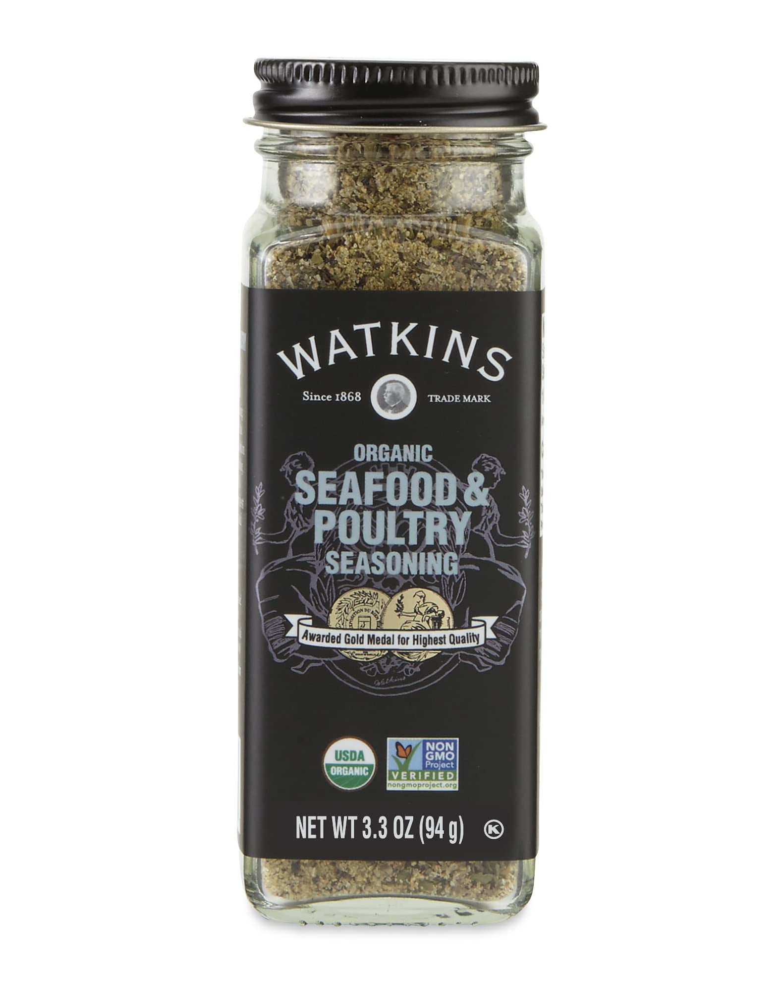 Watkins Gourmet Organic Spice Jar, Seafood & Poultry Seasoning, 3oz H1 ...