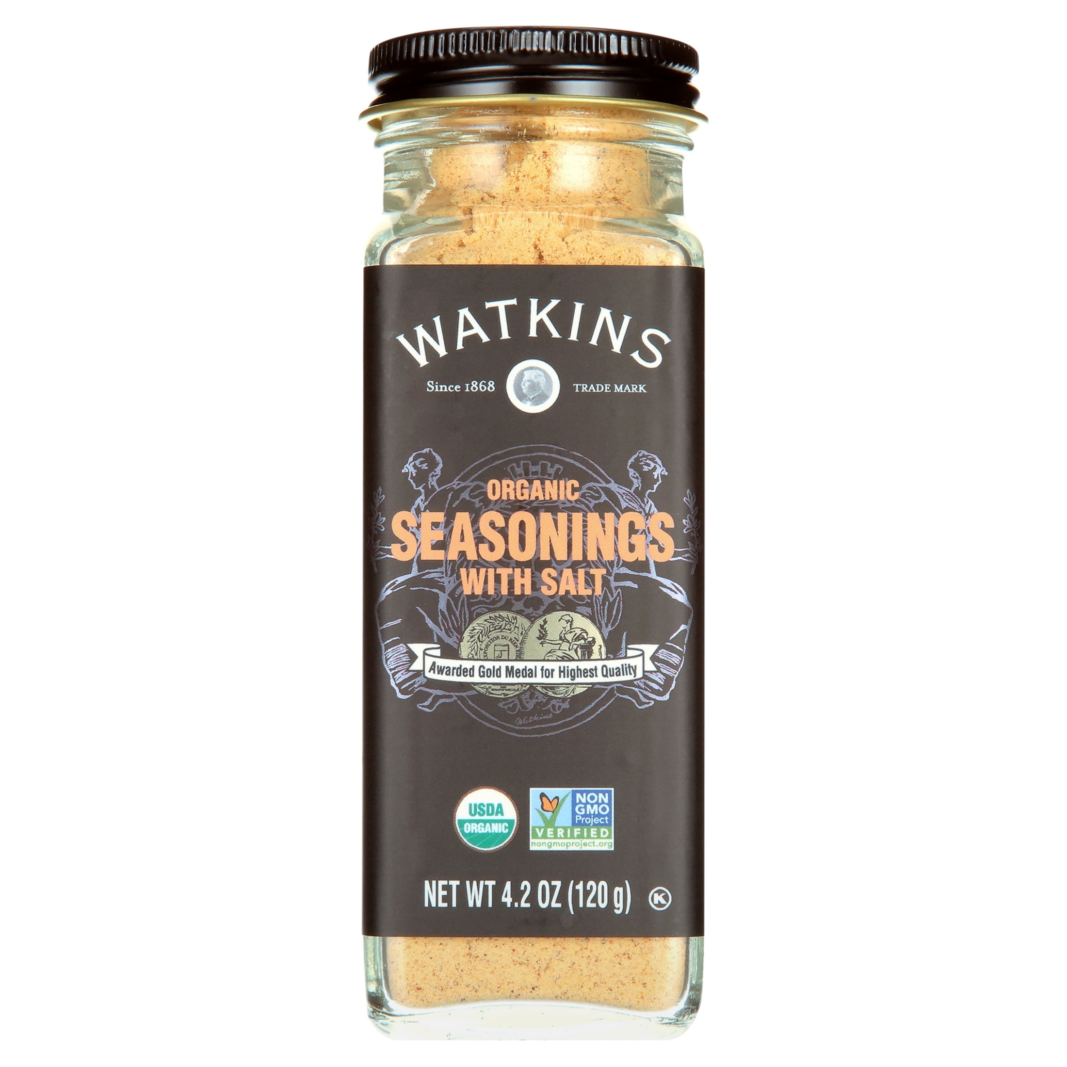 Watkins Gourmet Organic Spice Jar, Seasonings with Salt, 4.2 oz ...