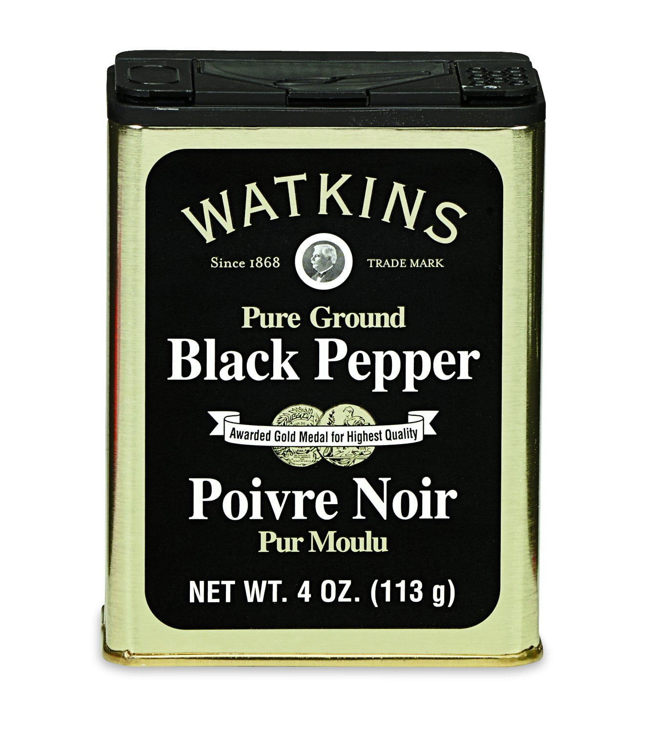Watkins Gourmet Spice Tin, Pure Ground Black Pepper, 4 oz. Tin, 1-Pack ...