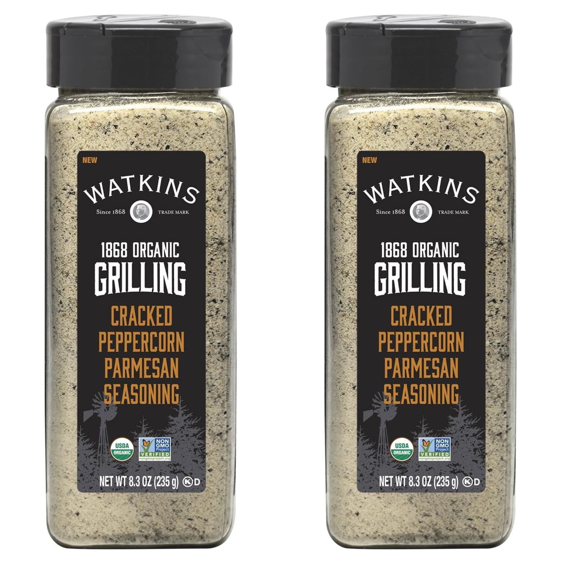 (2 pack) Watkins Organic Grilling Cracked Peppercorn Parmesan Seasoning ...