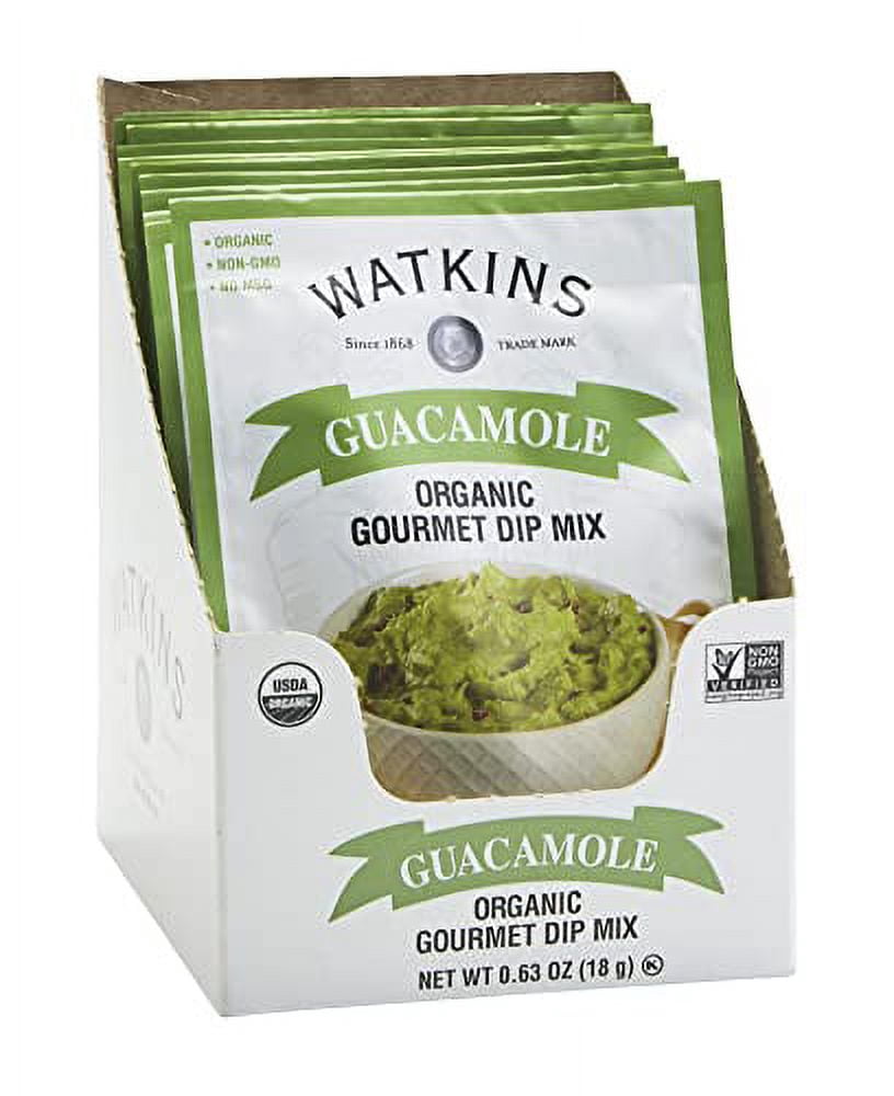 Watkins Organic Gourmet Dip Mix, Guacamole, 0.63 Ounce (Pack of 12 ...