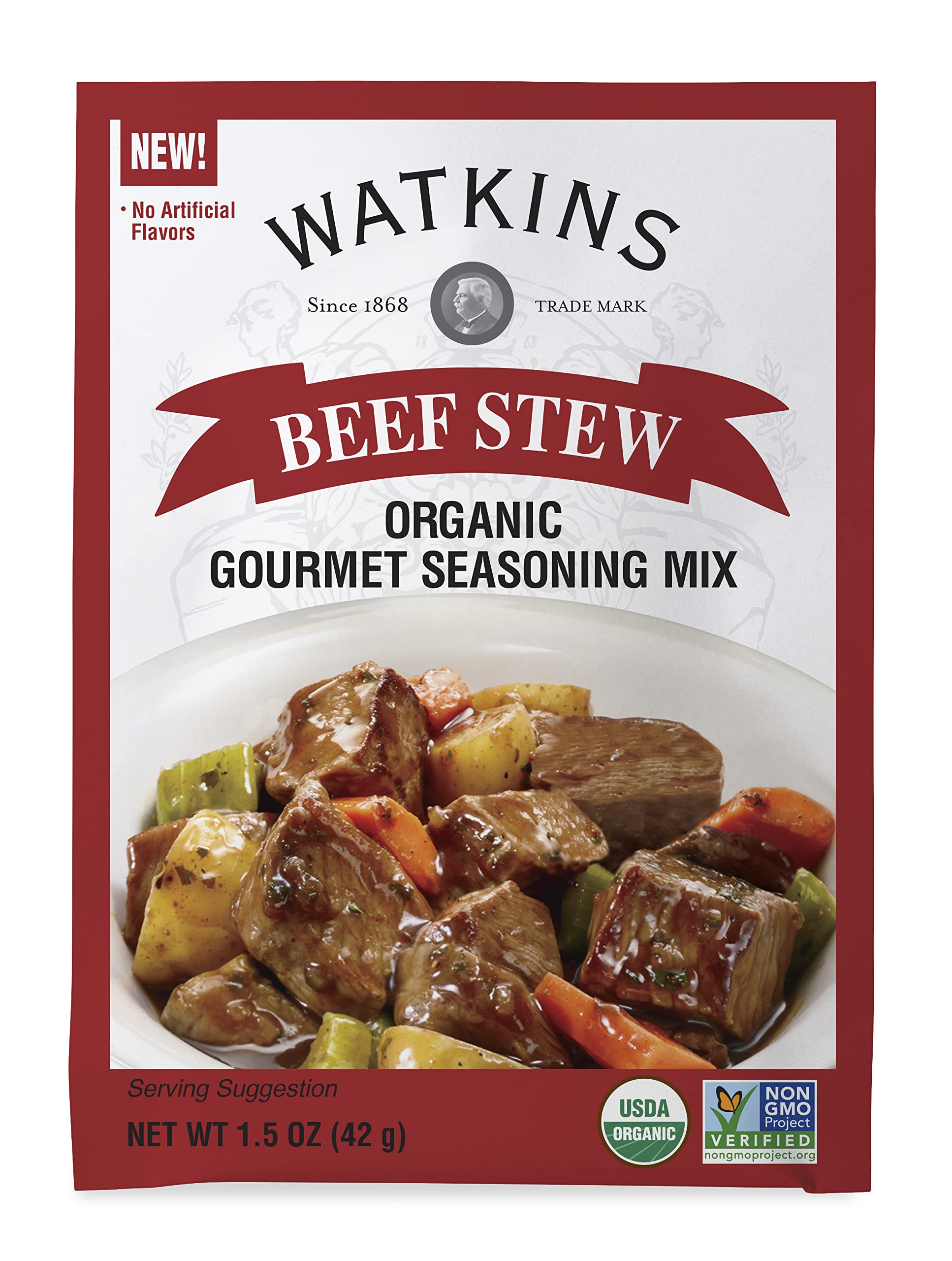 Watkins Organic Gourmet Seasoning IRF13 Mix, Beef Stew, 1.5 Oz. Pouch ...