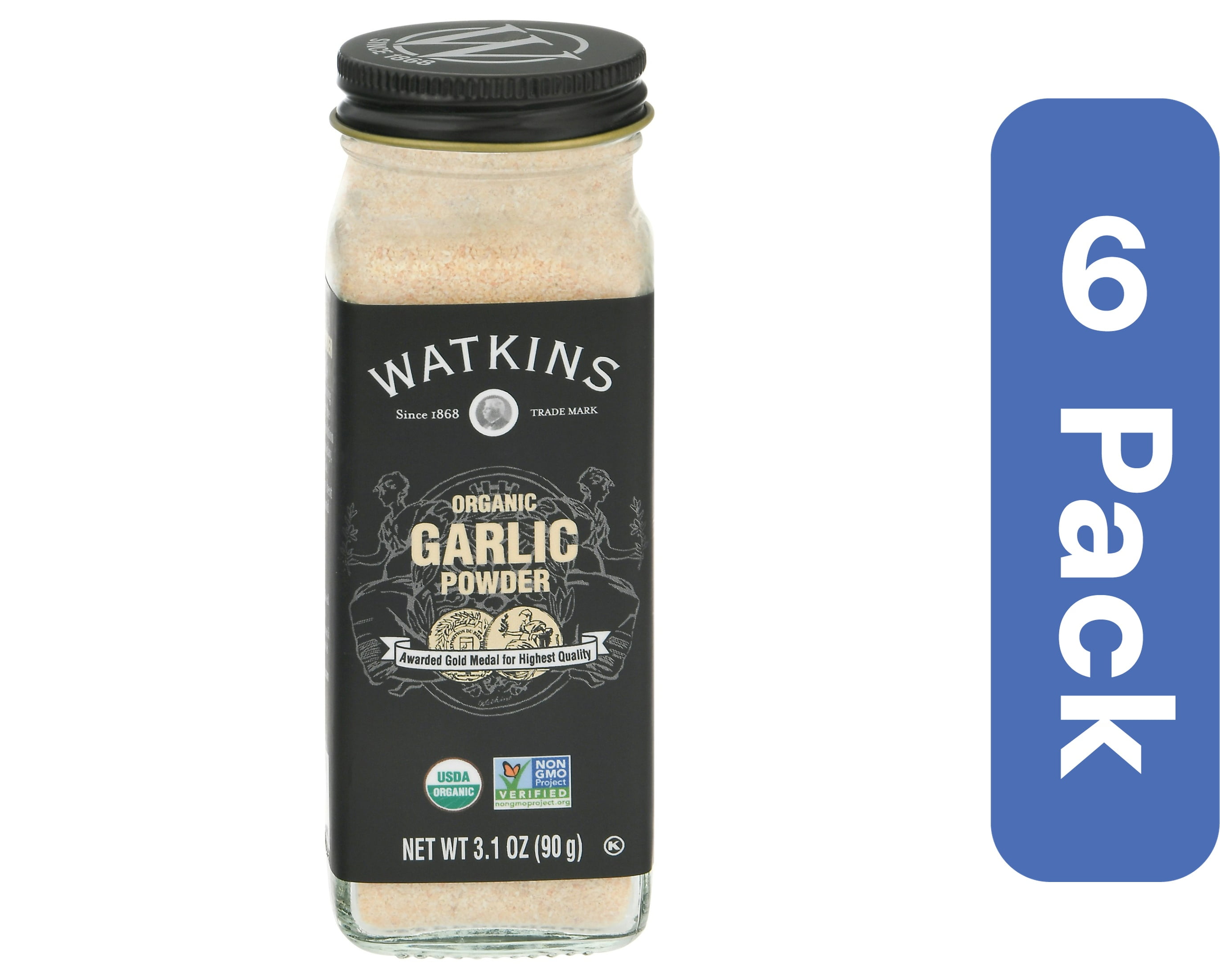 Watkins Seasoning Garlic Powder Organic 3.1 oz (Pack Of 6) - Walmart.com