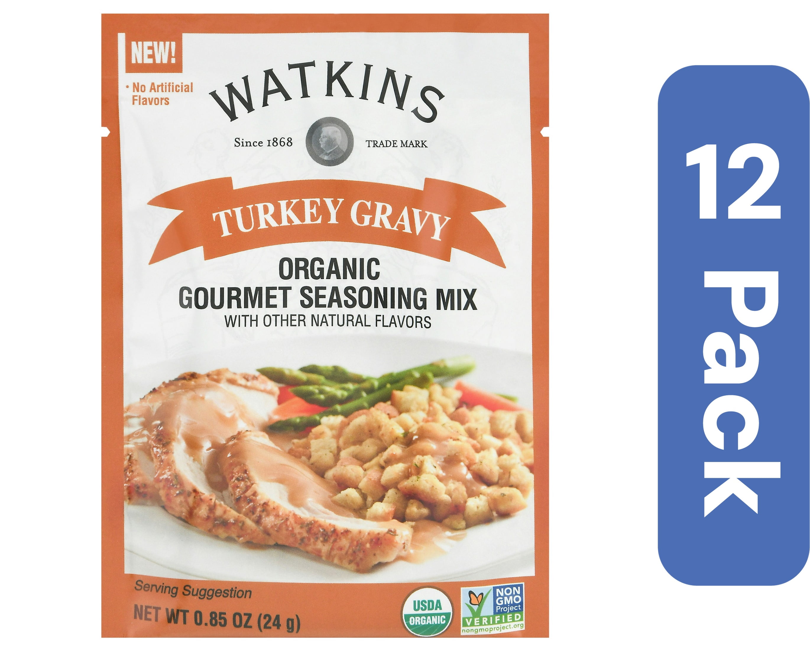 Watkins Seasoning Mix Turkey Gravy Organic 0.87 oz (Pack Of 12 ...