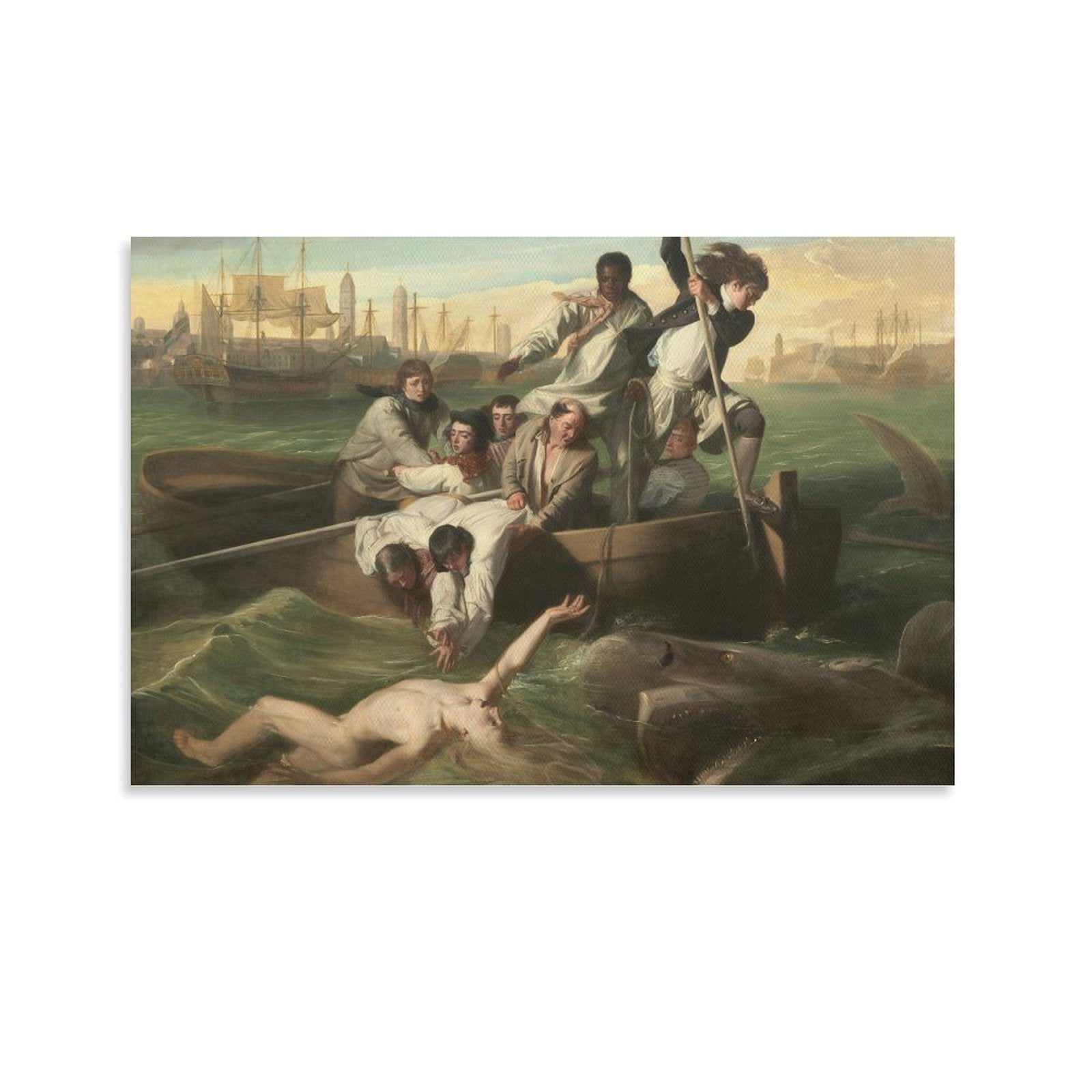 Watson And The Shark John Singleton Copley Painter Poster Poster Decorative Painting Canvas Wall ...