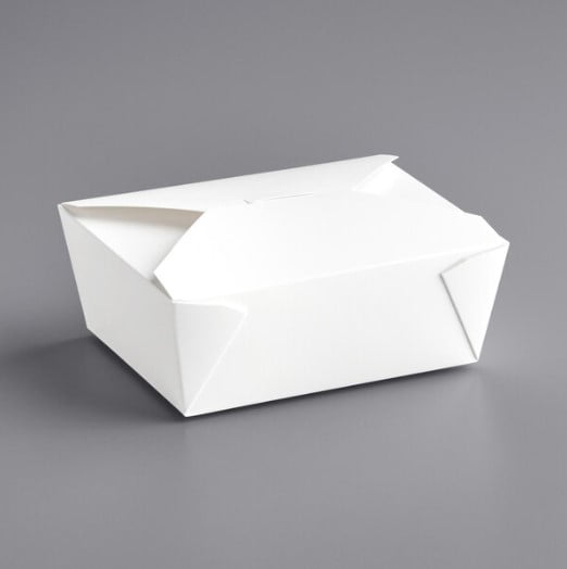 Watson Distributing #8 Take-Out Container Microwaveable Folded Paper 6. ...