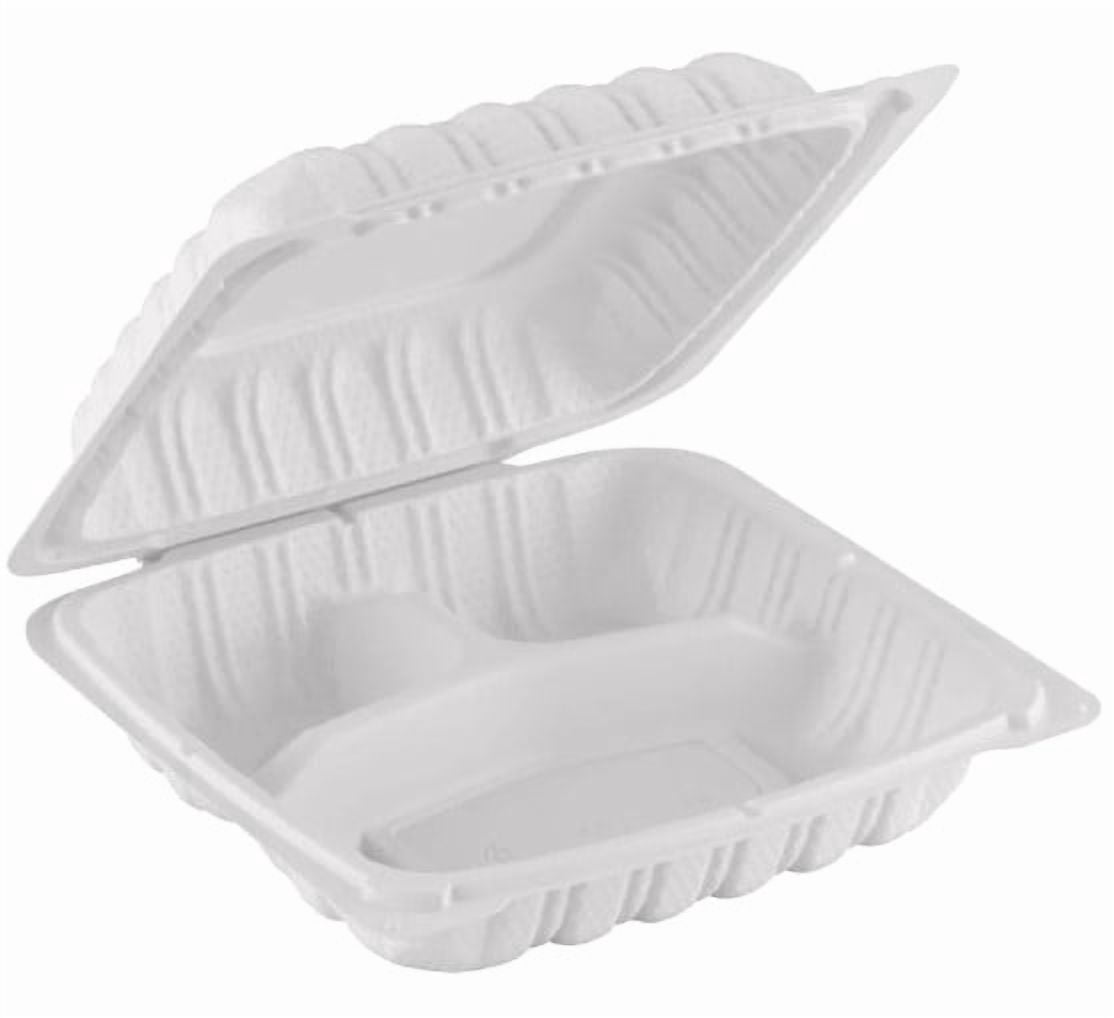 Watson Distributing 8" x 8" Clamshell Mfpp Container 3-Compartment ...