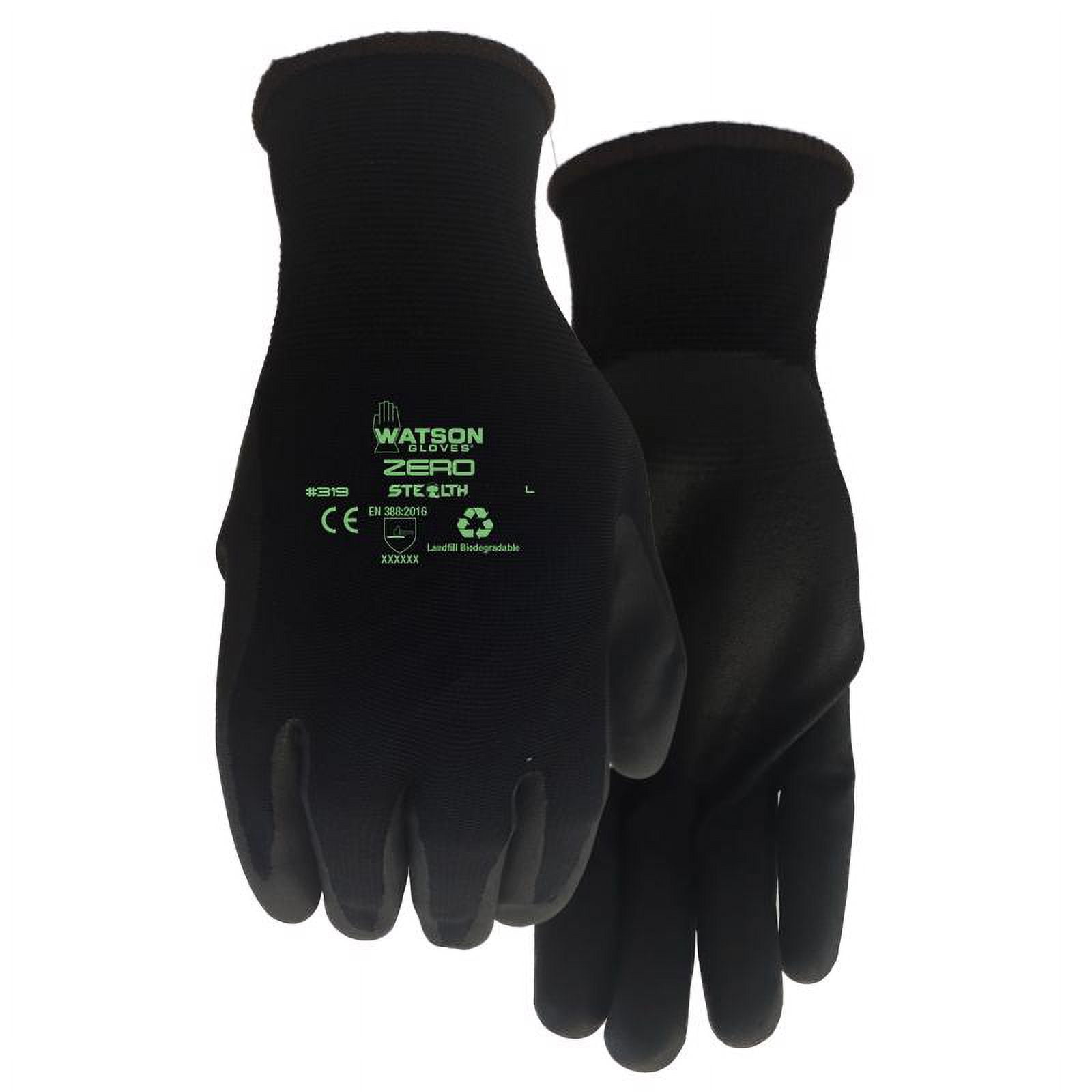 Watson Gloves Stealth L Nylon/Nitrile Zero Black Gloves - Walmart.com