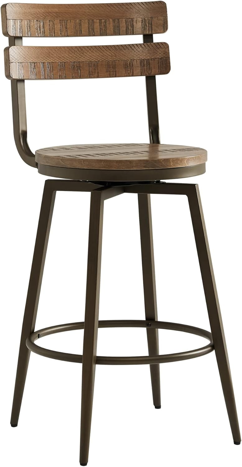 Watson & Whitely 360° Swivel Counter Height Bar Stools, Set of 1 ...