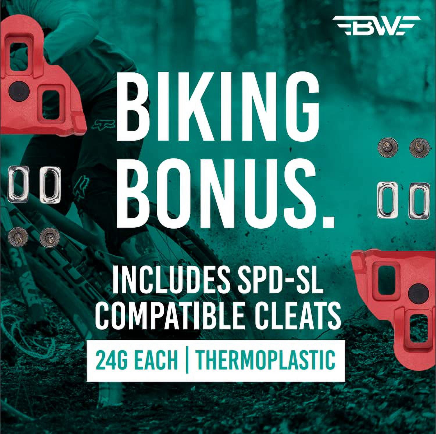 Watt 1.0 SPD-SL Clipless Road and Spin Bike Pedals – Includes Cleats - Walmart.com