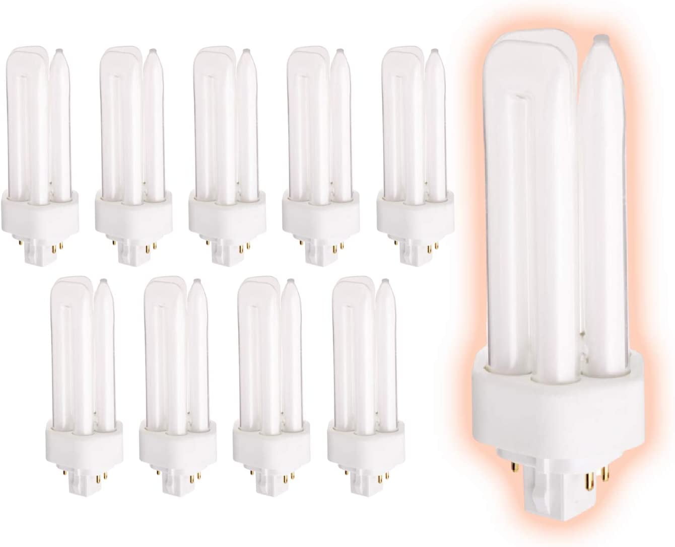 Watt CFL Light Bulbs | 4 Pin GX24Q-3 Base 2700K Soft White | 26W High ...