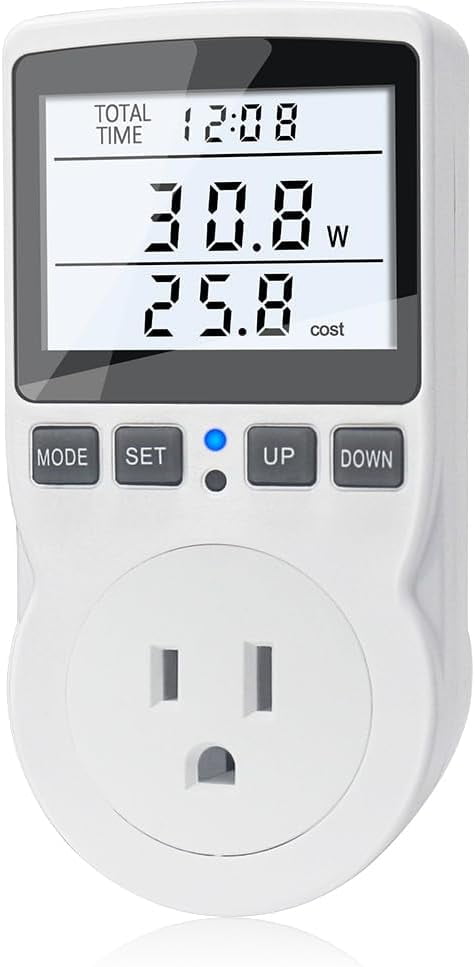 Watt Meter Power Plug Electricity Usa Monitor, Energy Monitor with ...