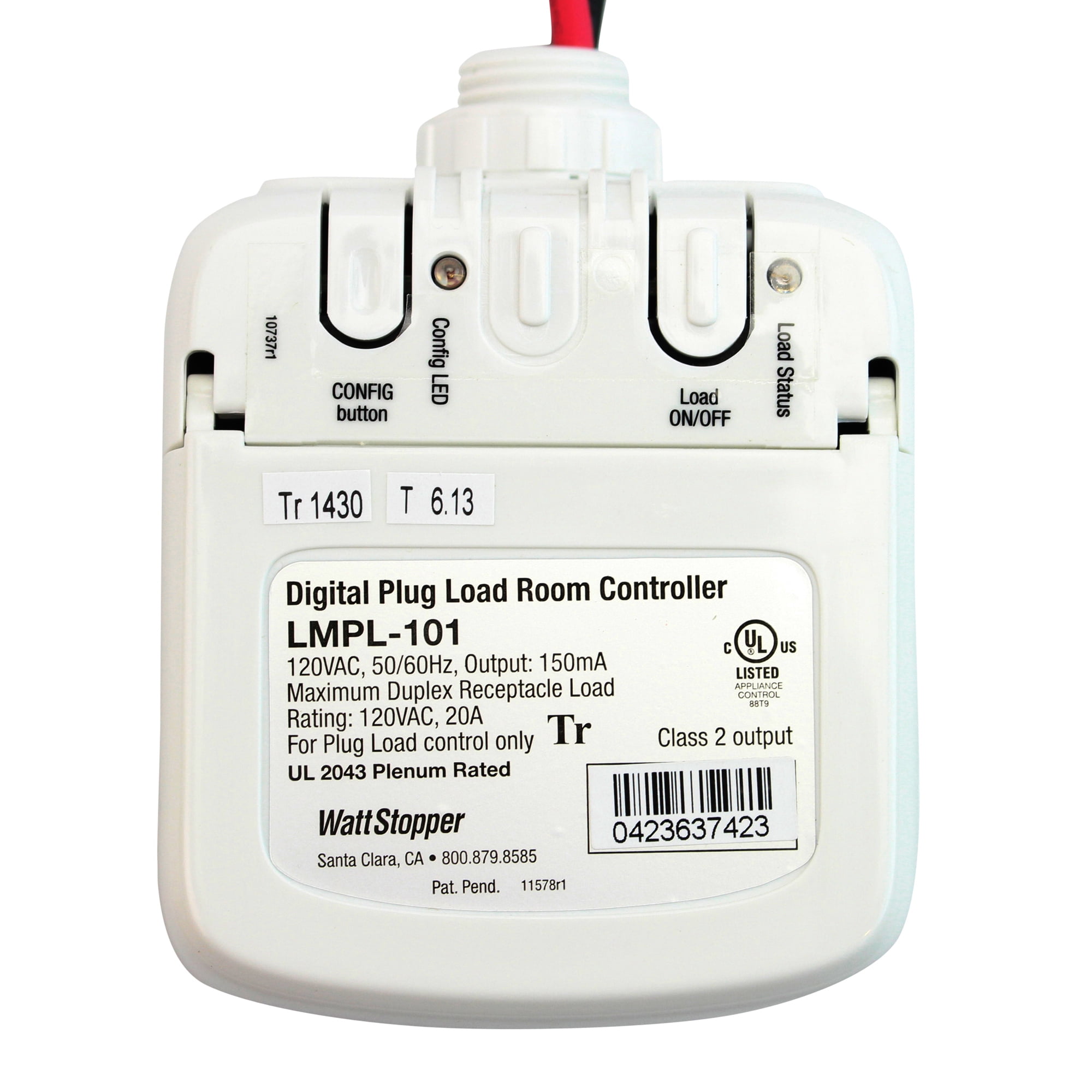 Wattstopper LMPL-101 Digital Plug Load Controller, 120V, 20A ...