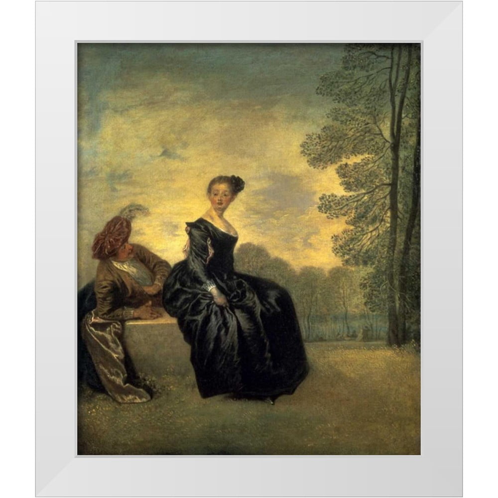 Watteau, Antoine 15x17 White Modern Wood Framed Museum Art Print Titled ...