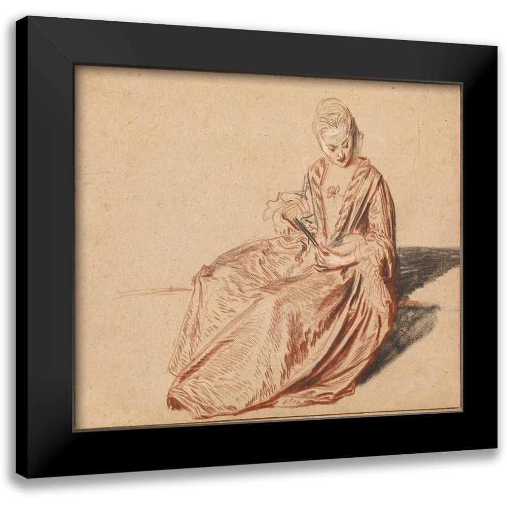 Watteau, Jean-Antoine 17x15 Black Modern Framed Museum Art Print Titled ...