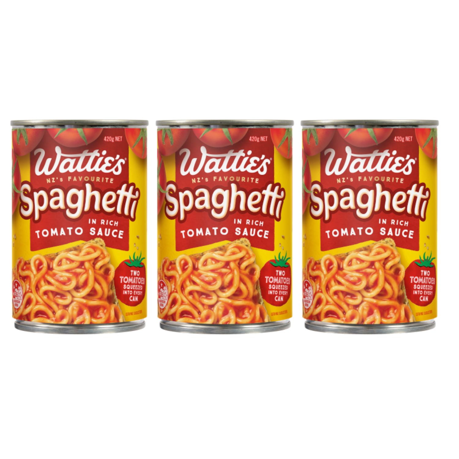 Watties Spaghetti In Rich Tomato Sauce (Pack of 3 x 420g Ea) New ...