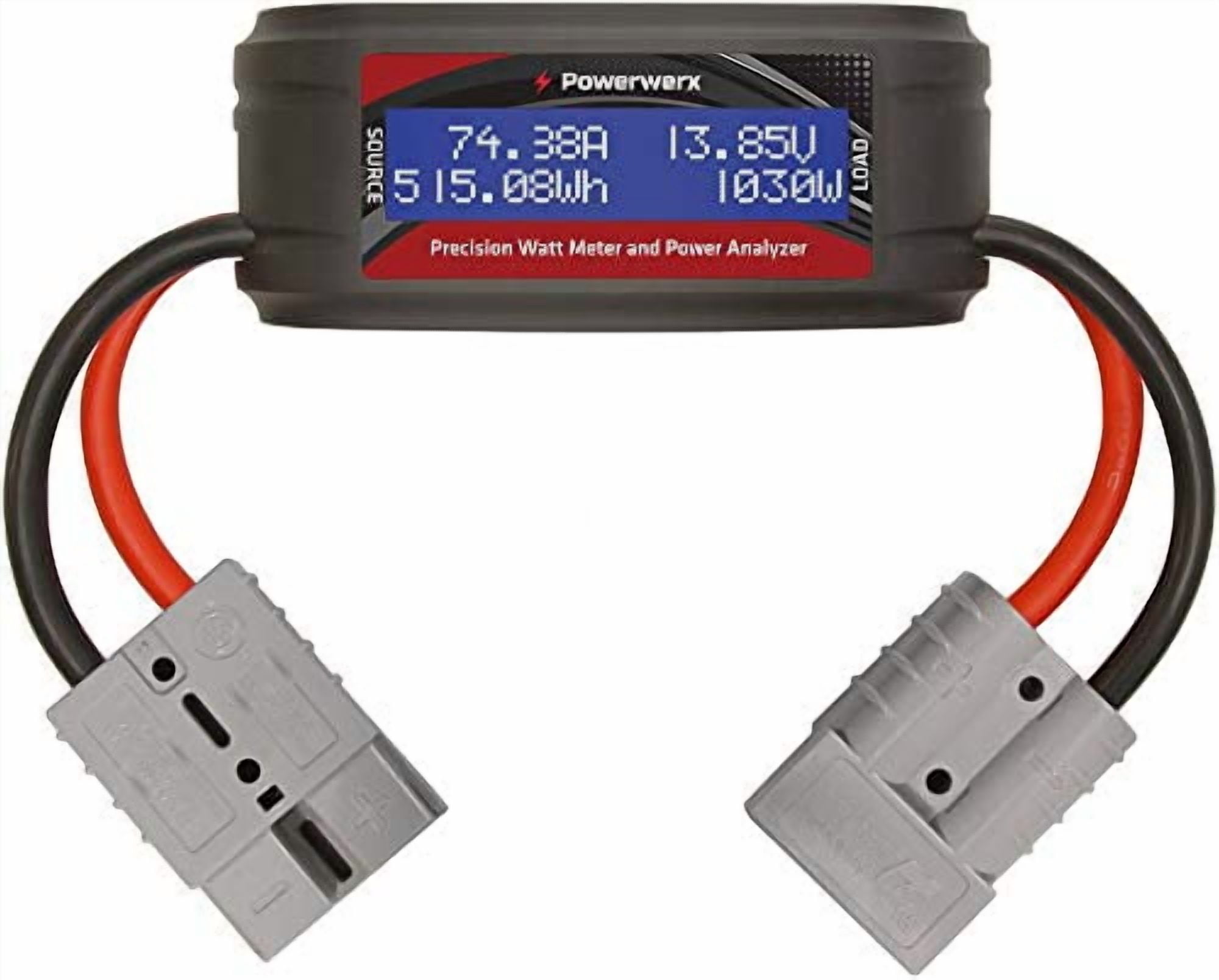 Wattmeter-Plus DC Inline Power Analyzer, 75A Continuous, 8 Gauge, SB50 ...